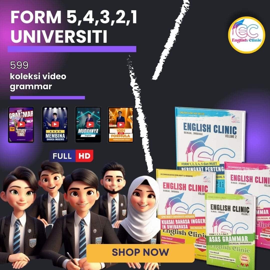 English Clinic – Rahsia Skor English SPM MUET Universiti
